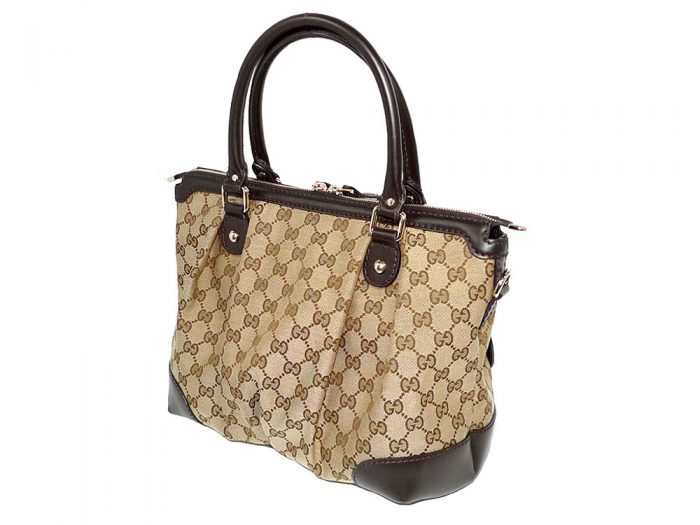 Gucci 247902 GG Canvas Borsa Sukey top Handle bag - The Attic Place