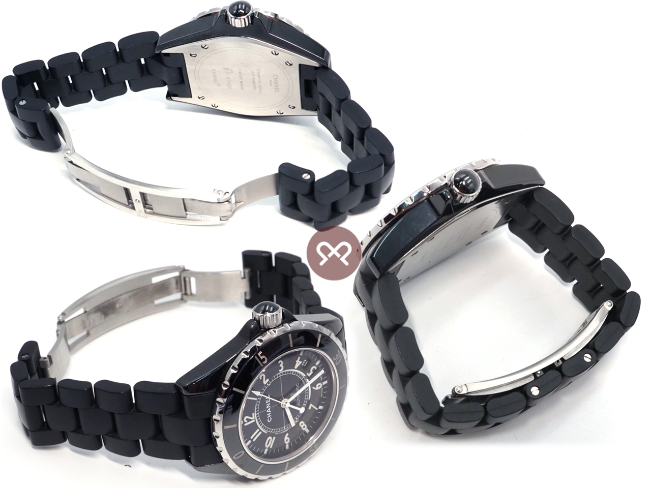 Chanel J12 Collection Automatic Black Ceramic 38mm Watch H0685 Midsize ...